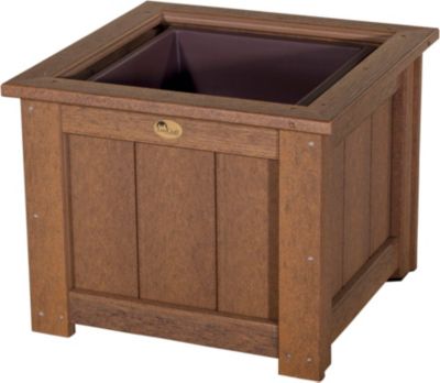 Amish Outdoors Luxcraft Antique Mahogany 24-Inch Square Planter ...