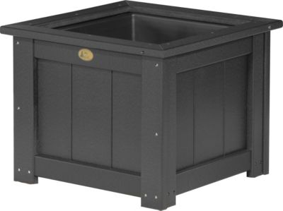Amish Outdoors Luxcraft Black 24-Inch Square Planter | Homemakers