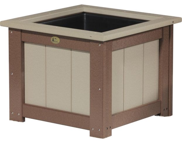 Amish Outdoors Luxcraft Weatherwood/Chestnut 24-Inch Square Planter ...