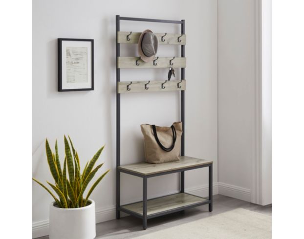 Linon Hayes Grey Hall Tree | Homemakers
