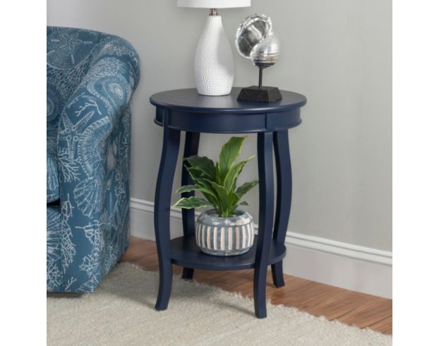 Linon Rainbow Navy Blue Accent Table | Homemakers
