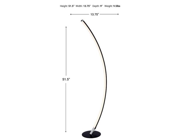 Lite Source Monita Black Floor Lamp | Homemakers