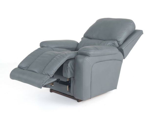 La-Z-Boy Greyson Blue Gray Leather Rocker Recliner | Homemakers