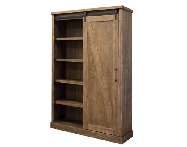 Martin Furniture Avondale Weathered Oak Barn Door Bookcase | Homemakers