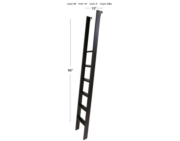 Martin Furniture Toulouse Aged Ebony Metal Bookcase Ladder | Homemakers