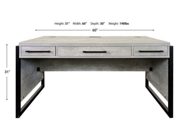 Martin Furniture Mason Gray Writing Desk | Homemakers