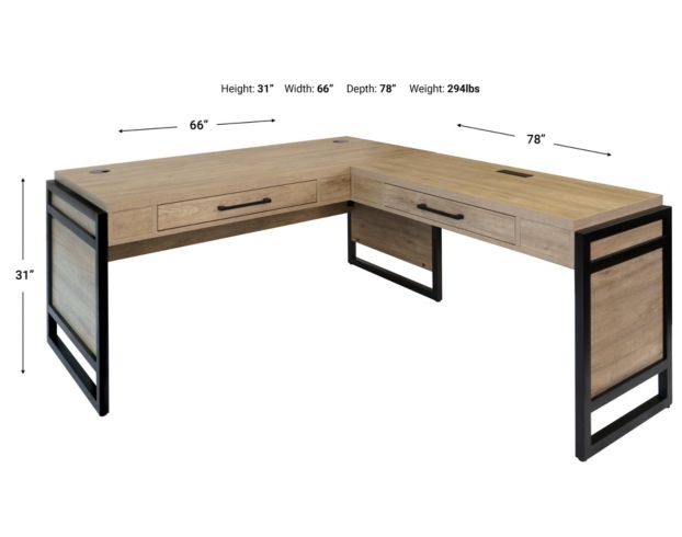 Martin Furniture Mason Brown Corner Desk