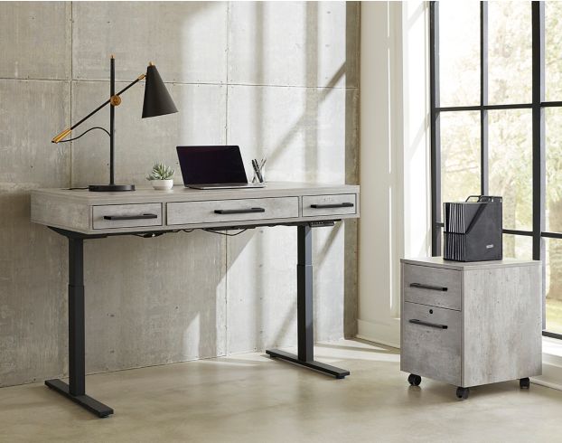 Martin Furniture Mason Gray Sit/Stand Desk