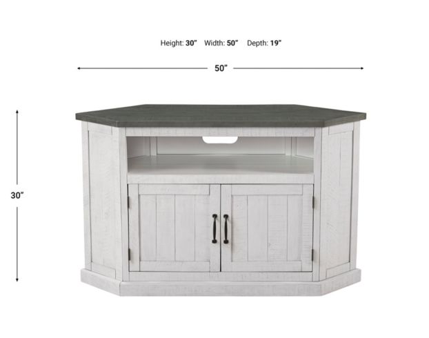 Martin Svensson Home Rustic Gray 50 Inch Corner TV Stand Homemakers
