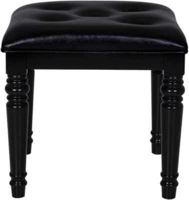 New Classic Valentino Black Vanity Stool | Homemakers
