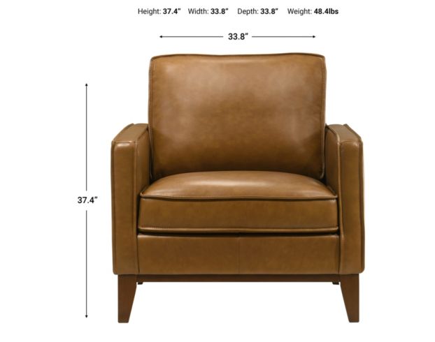 New Classic Caspar Caramel Genuine Leather Chair | Homemakers