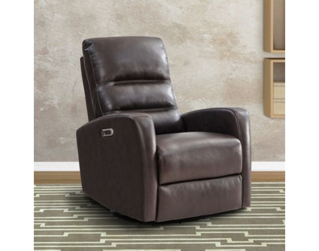 Parker House Ringo Brown Leather Power Swivel Glider Recliner | Homemakers