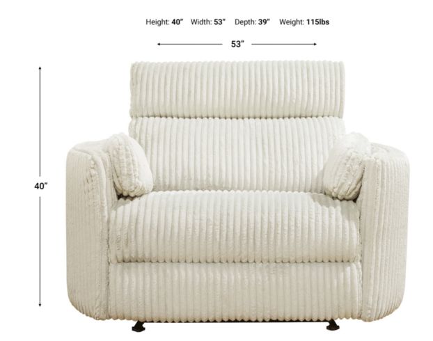 Parker House Radius Ivory XL Power Glider Recliner | Homemakers