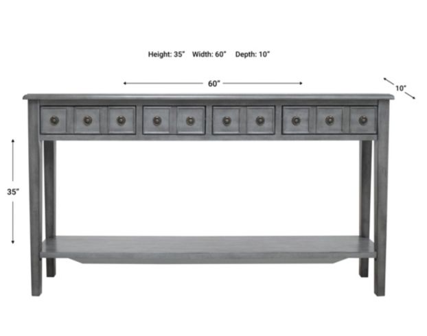 Powell Sadie Gray Console Table | Homemakers
