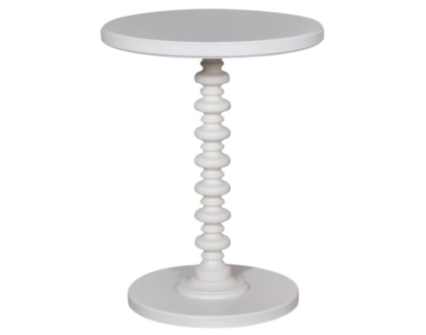 Powell Spectrum White Spindle Table | Homemakers
