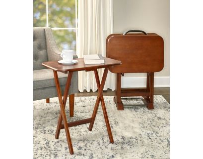 Brown tv trays store