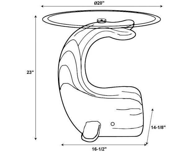 Powell Shaped Table Whale Side Table