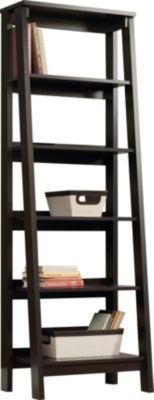 Sauder Trestle Jamocha Wood Ladder Bookcase | Homemakers