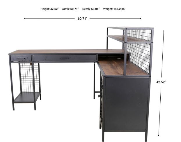 Sauder Boulevard Cafe L Shaped Desk Homemakers