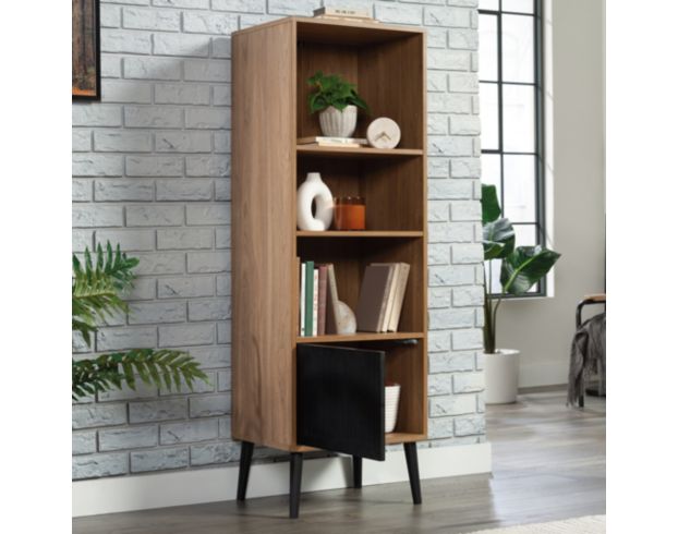 Sauder Ambleside Serene Walnut Bookcase with Door | Homemakers
