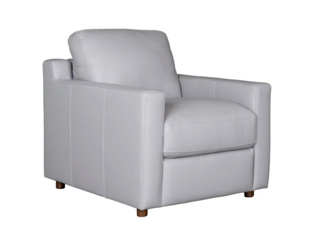 Simon Li J856 Gray Genuine Leather Chair | Homemakers