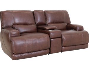 Simon Li M155 Leather Power Headrest Console Loveseat | Homemakers