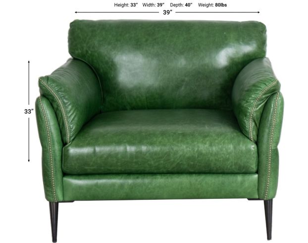 Soft Line America, Llc. 7905 Collection 100% Leather Green Chair ...