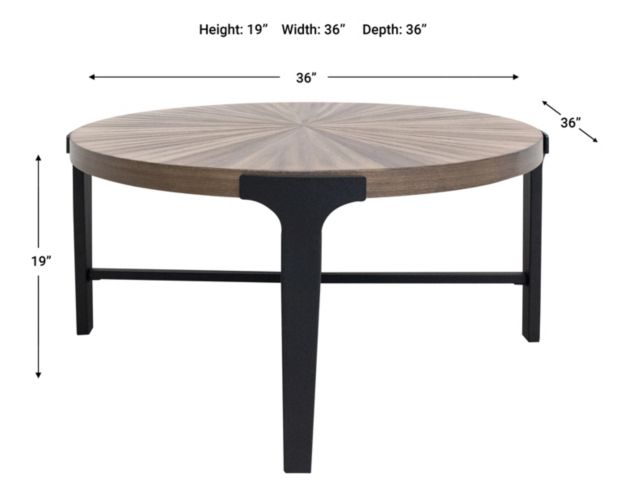 Steve Silver Chevron Round Cocktail Table | Homemakers