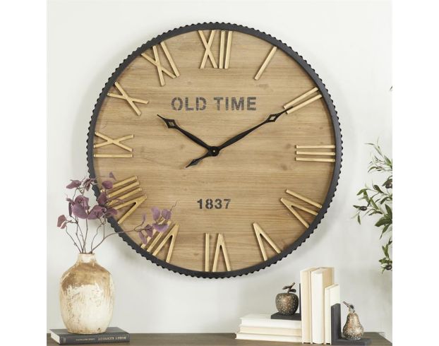 Uma 36-Inch Wood Wall Clock | Homemakers