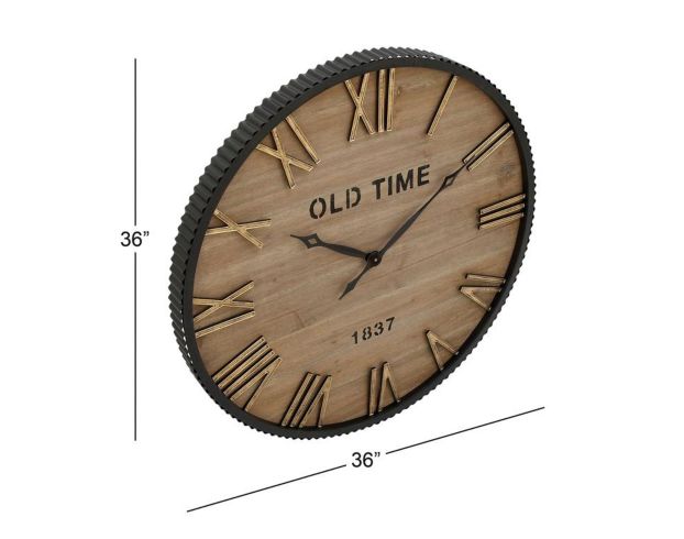 Uma 36-Inch Wood Wall Clock | Homemakers