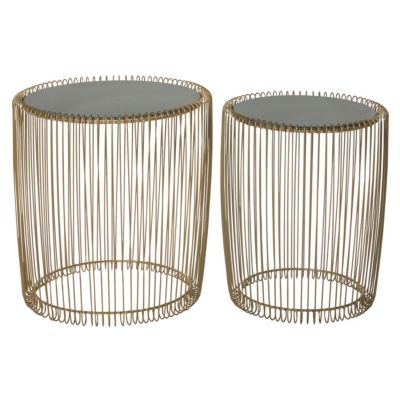 Uma Hollywood Drum Accent Table (Set of 2) | Homemakers