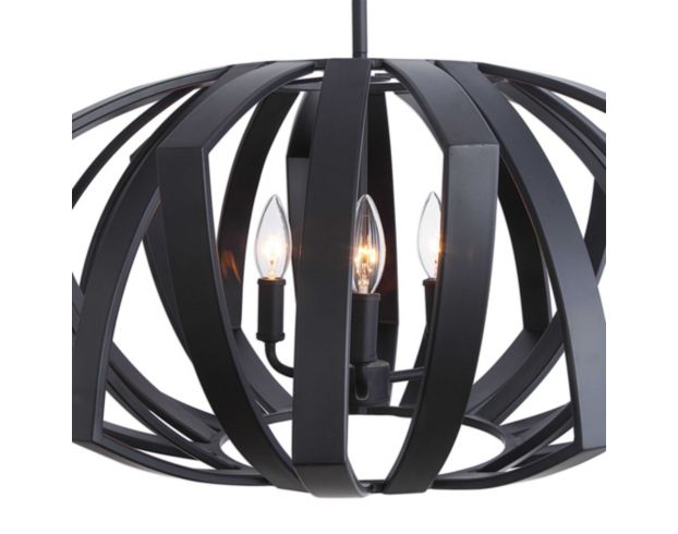 The Uttermost Company Thales Matte Black 3-Light Pendant Light | Homemakers