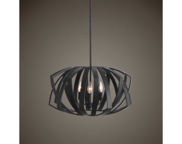The Uttermost Company Thales Matte Black 3-Light Pendant Light | Homemakers