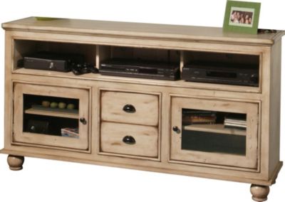 Whalen Llc Hampton Cottage Antique White 60-Inch TV Stand | Homemakers ...